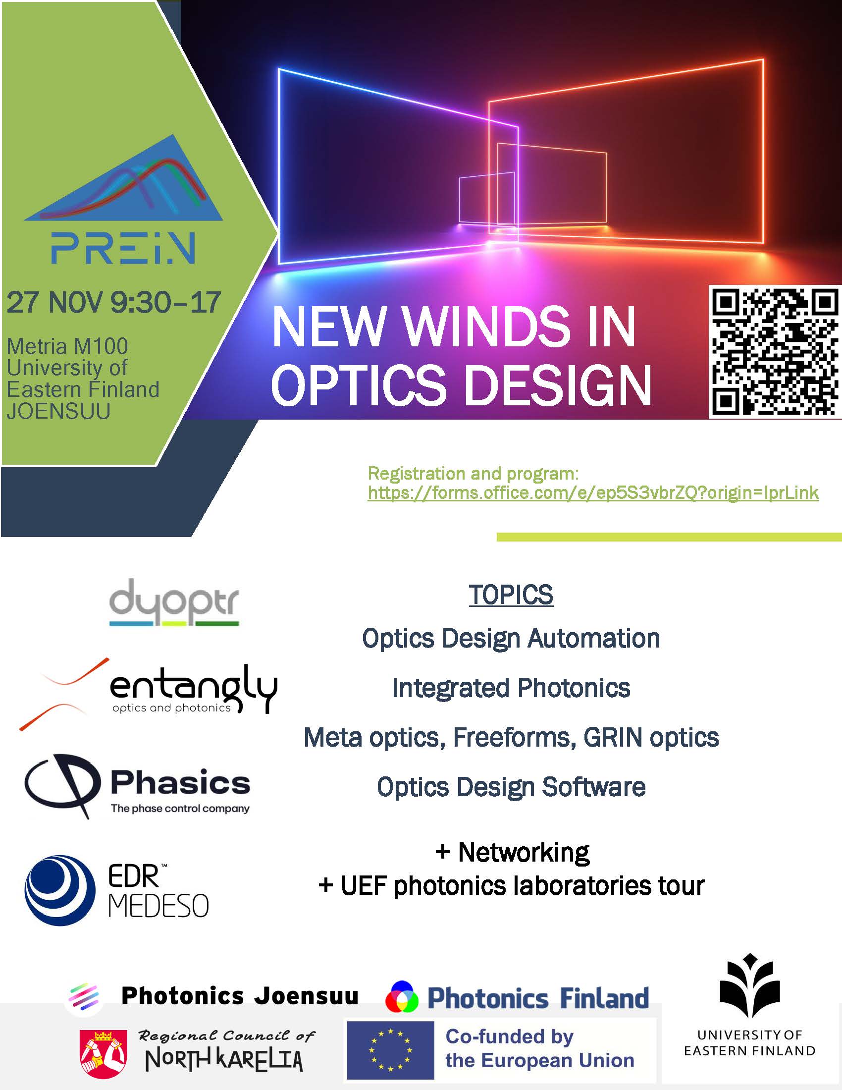 New Winds in Optics Design Nov. 27, 2025 - PREIN